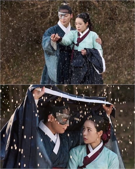 Heo Nam-jun's Hanbok Shield Flirting with Lim Ji-yeon in Joseon-Era Stills