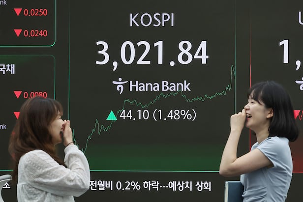 KOSPI closes above 3,000 for first time in over 3 years
