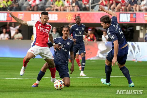 EPL 아스널, 프리시즌 미국 투어서 맨유 2-1 격파